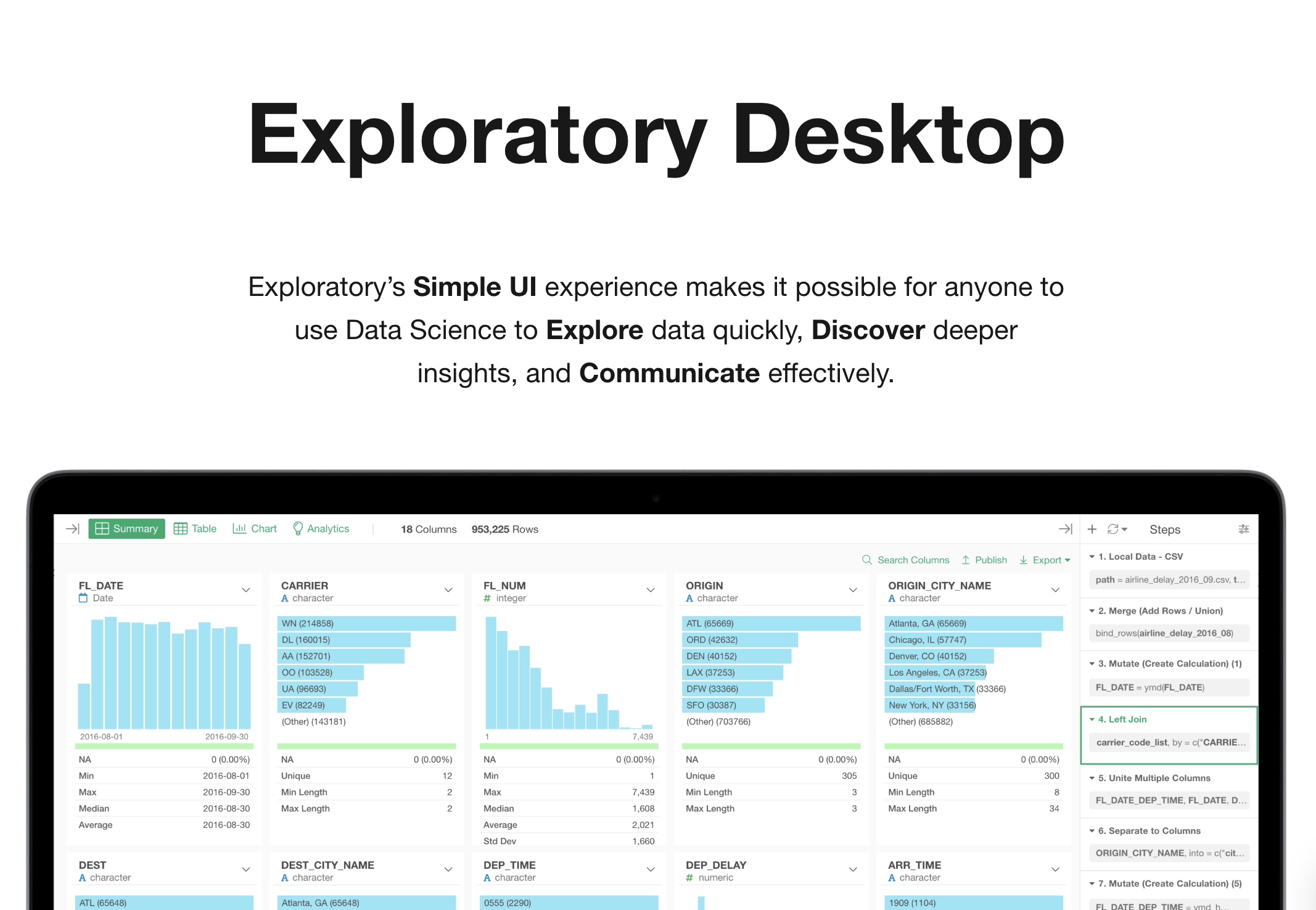 Exploratory Desktop