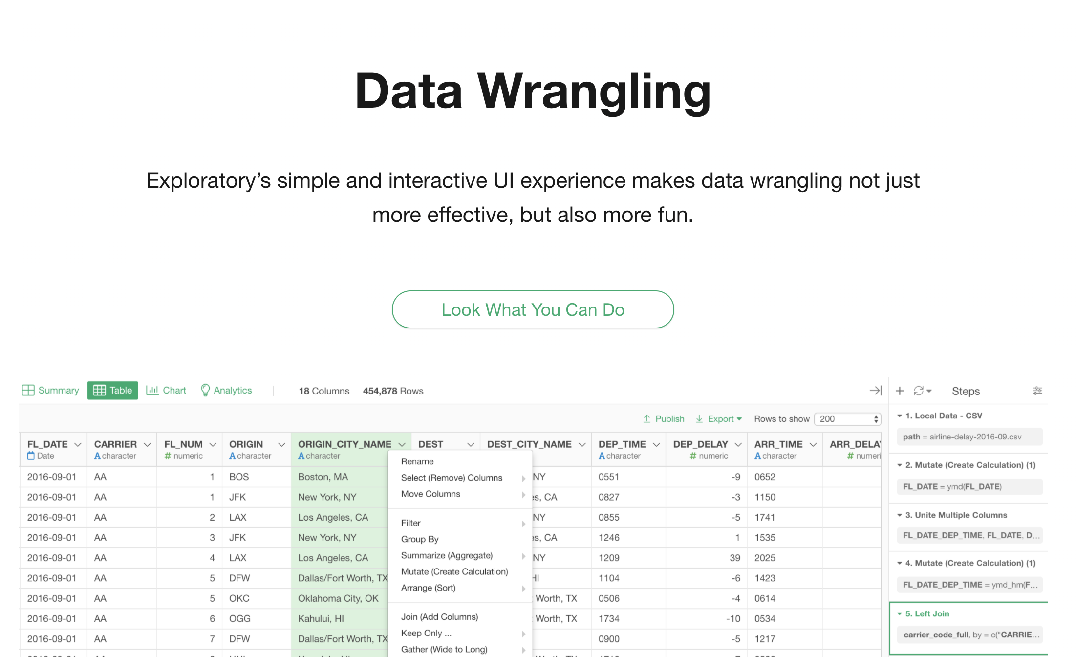 Data Wrangling Exploratory