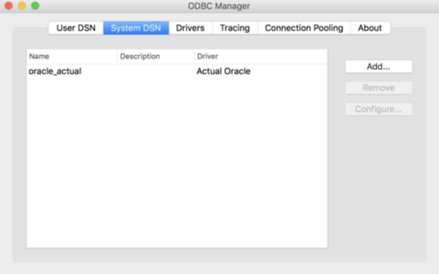 ODBCでMacからOracle Databaseに接続する方法