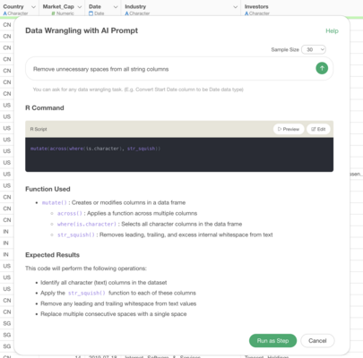 Batch Calculation Processing for Multiple Columns Using AI Prompt
