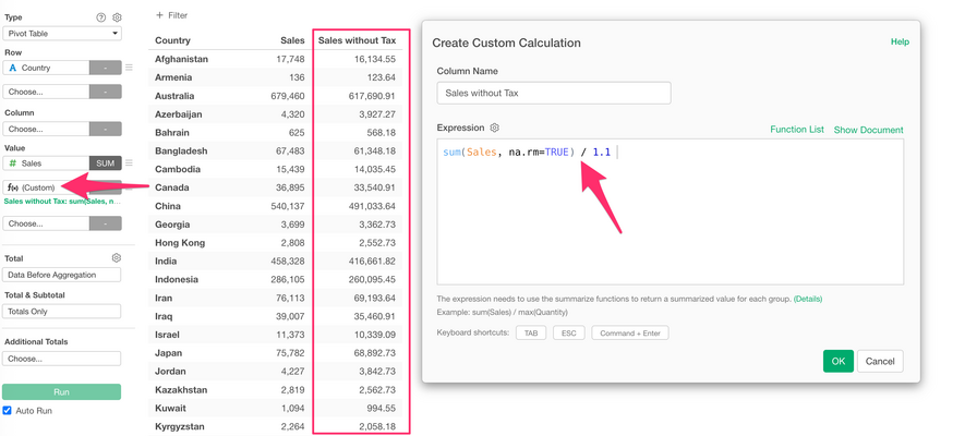 How to Use Custom Calculation in Pivot Table and Chart