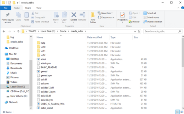 Oracle Instant Clientを使ってwindowsからodbcでoracle Databaseに接続する方法